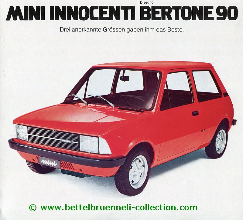 Innocenti Mini Bertone 90 Prospekt 001-001h – Bettelbrünneli-Collection